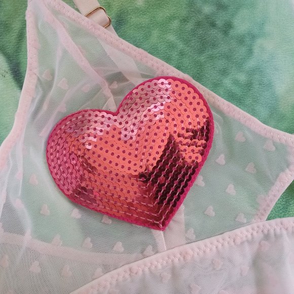 Czelsea Alexandra | Intimates & Sleepwear | Glitter Titties Heart Mesh ...